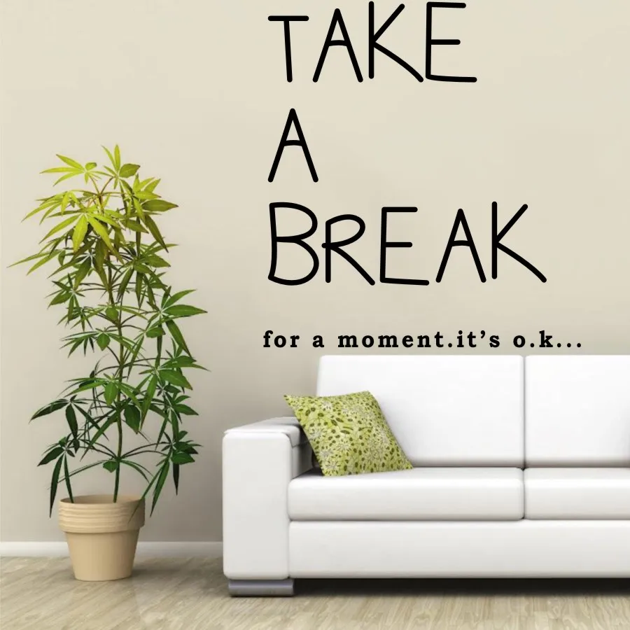 Wall-Decal-Vinyl-Sticker-Quote-Take-A-Break-For-A-moment-It-Is-Ok-For ...
