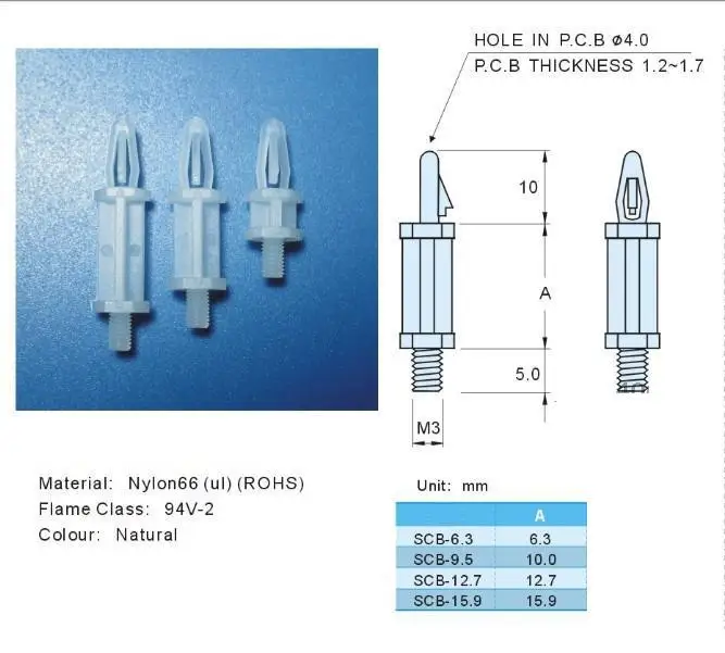 100Pcs-M3-Threaded-Nylon-plastic-Spacers-Standoff-Abstandsalter-fixed ...