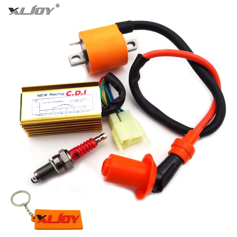 XLJOY Racing bobina de encendido + 6 pines AC CDI + D8TC, bujía para Motor Dirt Bike ATV Quad ...