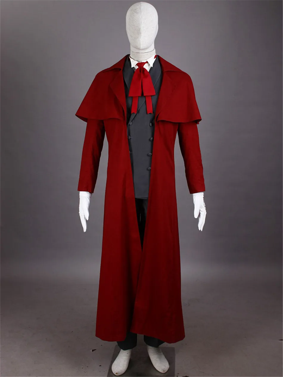 Costura Do Cosplay De Alucard Hellsing Roupa De Anime De Comprimento ...