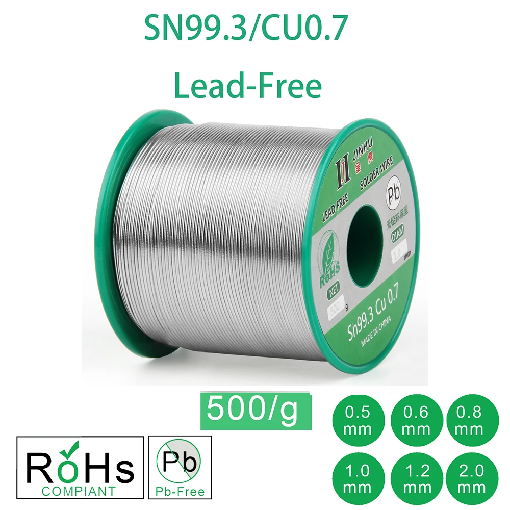 500g 1.1lb Solder Wire Sn99.3 Cu0.7 Rosin Core Electrical - AliExpress