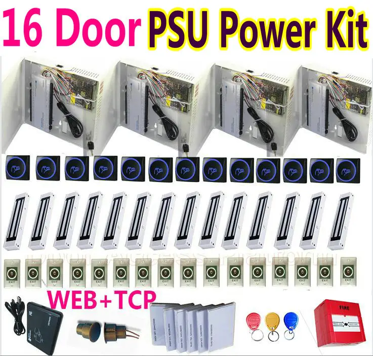 16-Door-s-Access-Controller-system-with-16-pcs-RFID-Card-Reader-Door ...