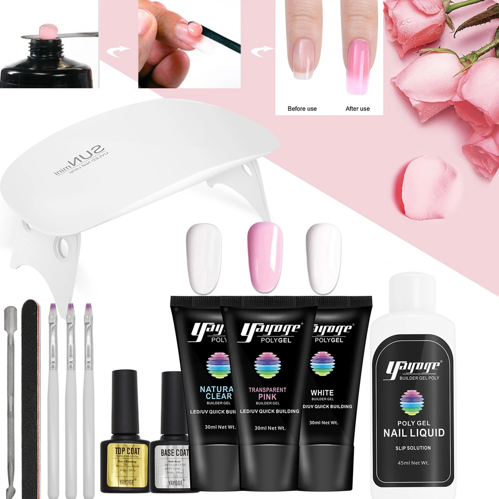 Yayoge Poly Gel Set Quick Building Nail Gel Varnish Polish For Nails