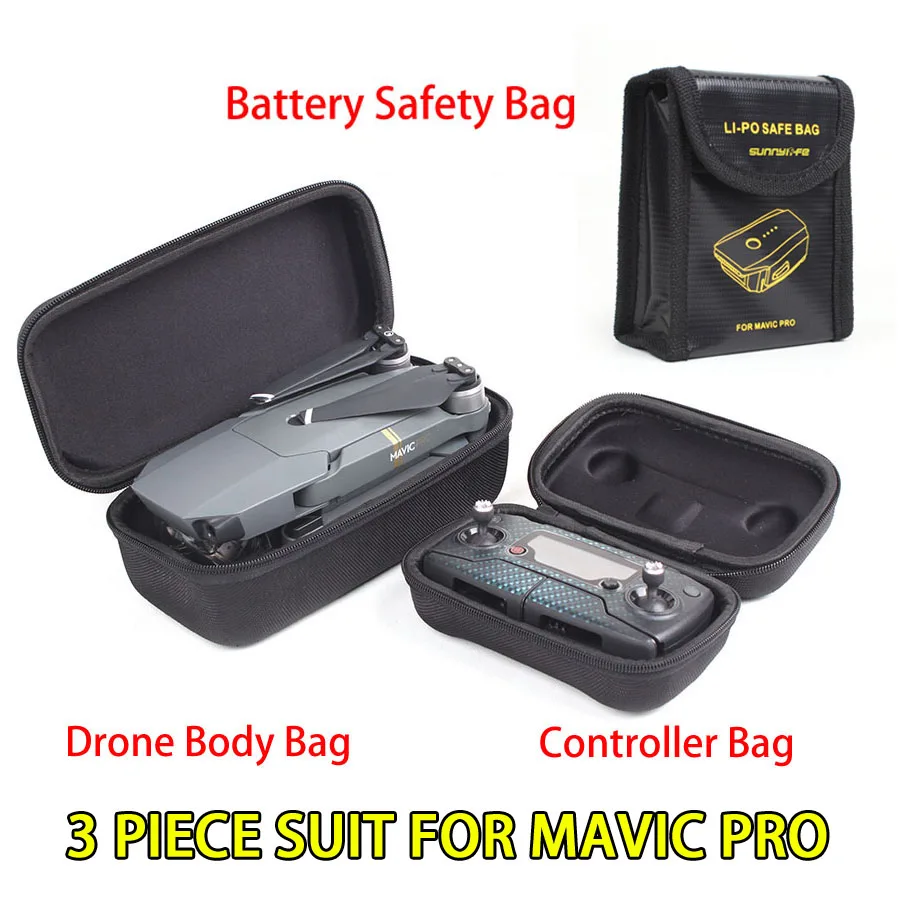 Drone Body Bag+Remote Controller/Monitor Carrying Case+Battery ...