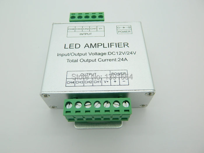 Free Shipping 5V 12V 24V 24A RGBW LED Amplifier 4 circuit amplifier ...