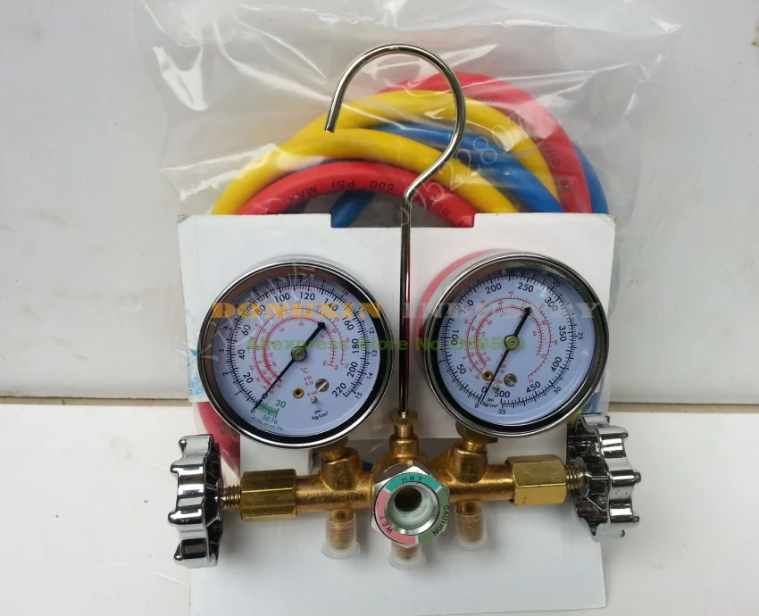 Hvac R12 R22 R502 refrigerant manifold pressure gauge refrigeration ...