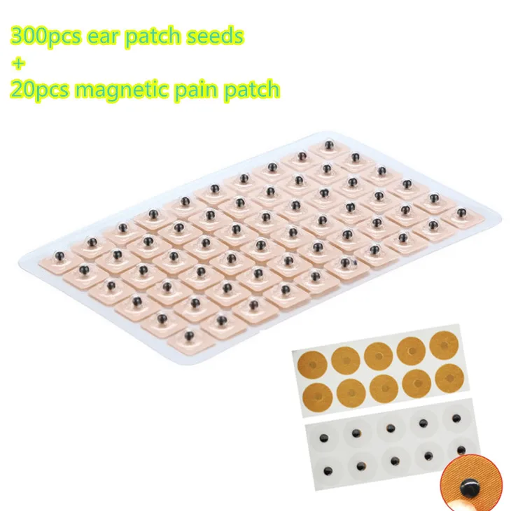 (300pcs Auricular Therapy Seeds+20pcs magnetic patch) Ear Point Massage ...