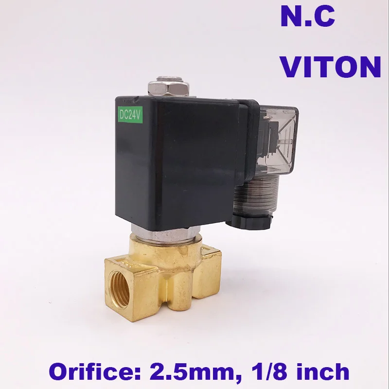 Gogo 16bar 2 Way Brass High Temperature Hot Water Solenoid Valve 1/8" Bsp 12v Dc Orifice 2.5mm ...
