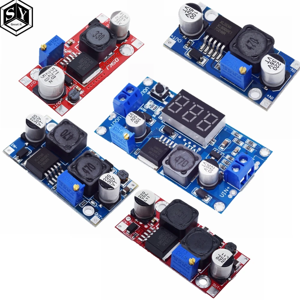 1pcs Boost Buck Dc-dc Adjustable Step Up Down Converter Xl6009 Power Supply Module 20w 5-32v To ...