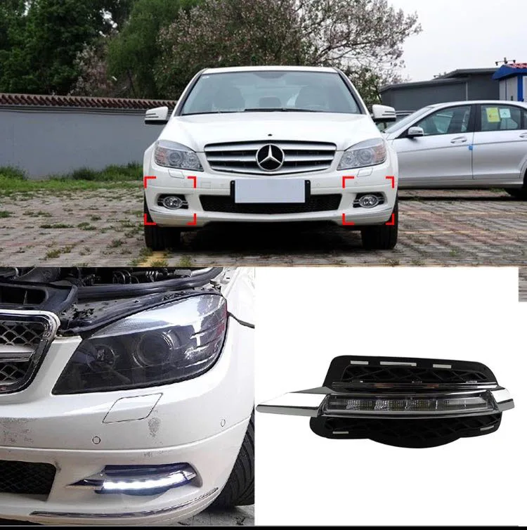 2x Car Led Drl Daytime Running Light For Mercedes Benz W204 Fashion ...
