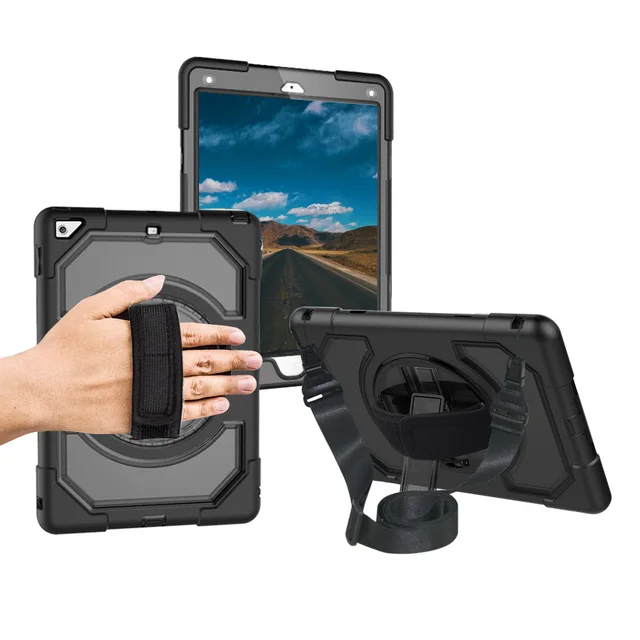 Ipad 9.7 6th Rugged Case Neck Strap - shotfasr