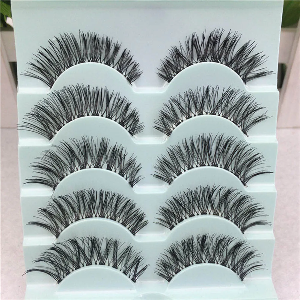 Women-s-Sexy-Pure-Hand-made-Black-False-Eyelashes-Thick-Long-Voluminous ...