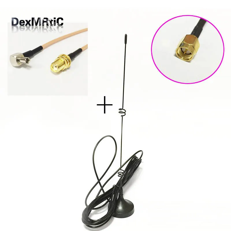 4g 3g Gsm Antenna Sma Male 6dbi High Gain Magnetic Base With 3meters ...