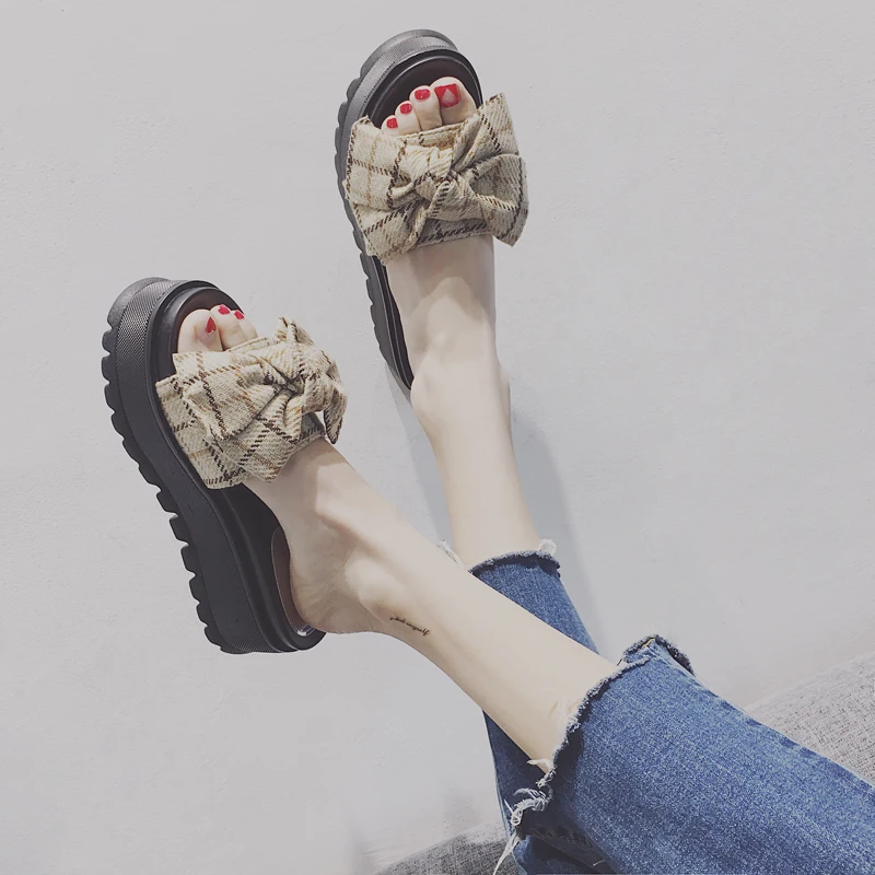 HIZCINTH Women's Beach Slippers 2018 Summer Fashion Thick Bottomed ...