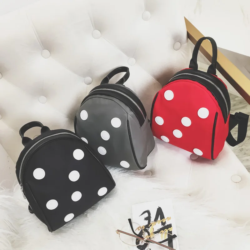 Augur Children bags female cute dot shell backpack student bag shoulder ...