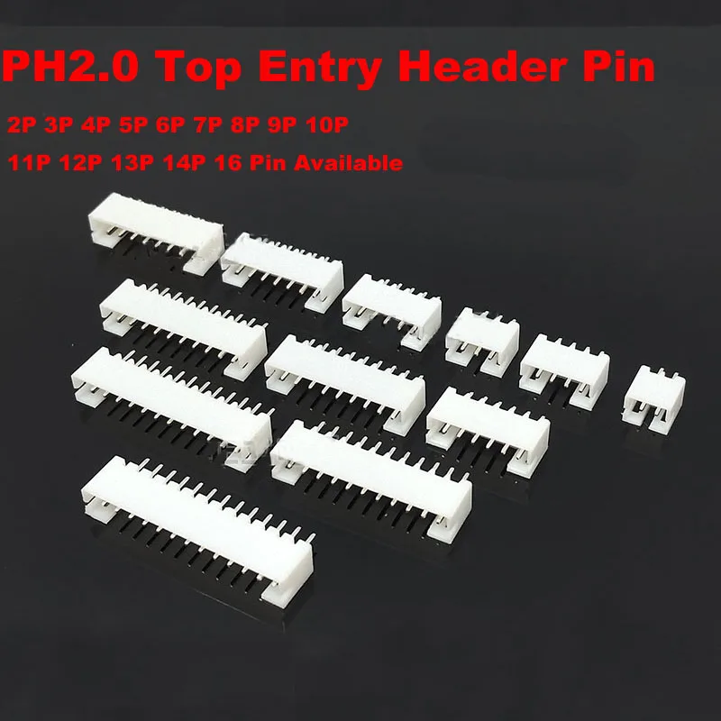 PH2.0 Connector Top Entry Header Pin 2.0MM Pitch Header Straight Needle ...