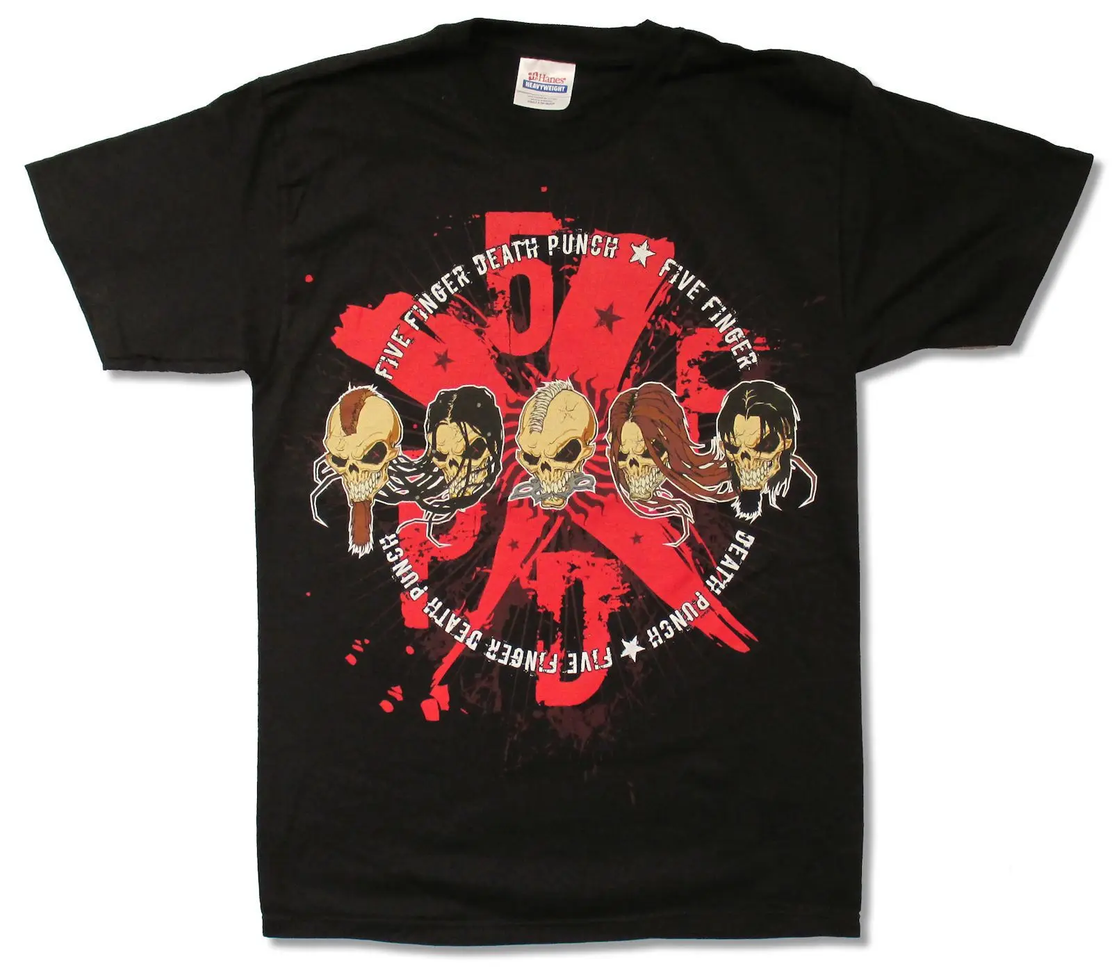 FIVE FINGER DEATH PUNCH "5XFXDXPX" BLACK T SHIRT NEW OFFICIAL ADULT ...