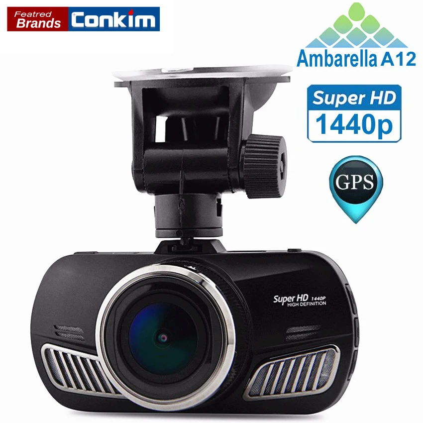 Conkim Car DVR Ambarella A12 Dash Camera Video Recorder HD 1440P OV4689 ...