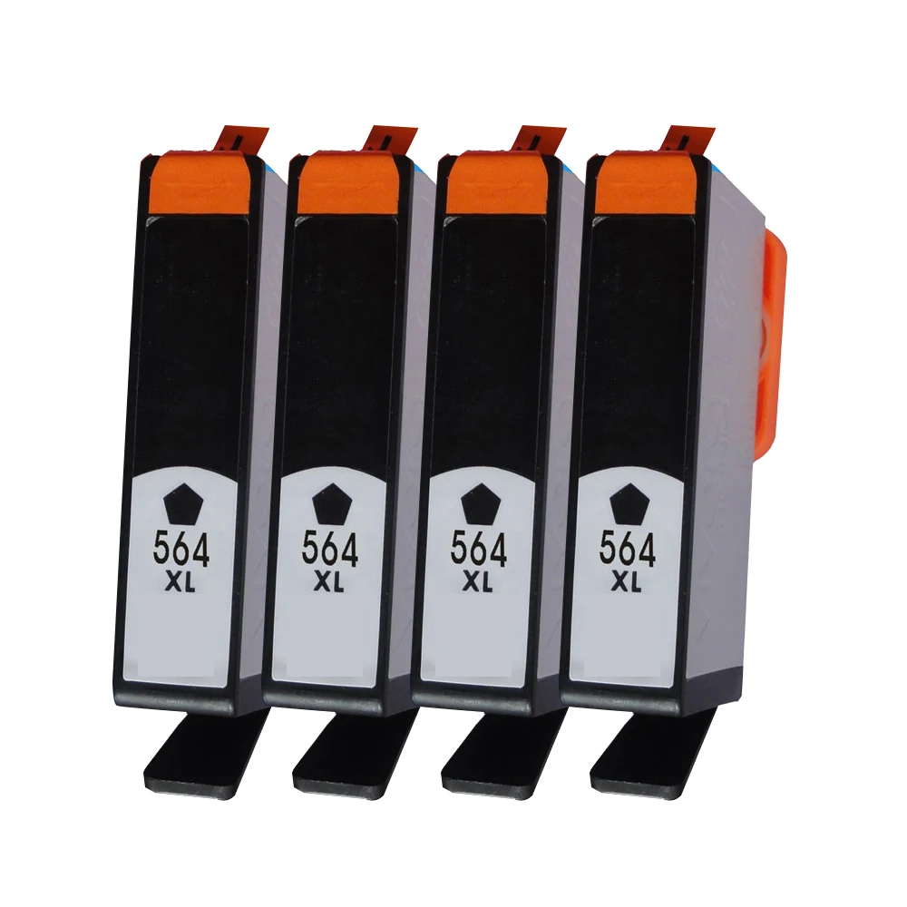 4PCS Black ink cartridge for hp 564XL for hp 564 564XL 564 XL C5380 ...