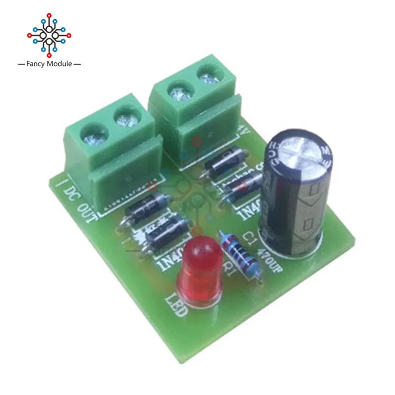IN4007 Bridge Rectifier AC to DC Converter Full Wave Rectifier Circuit ...