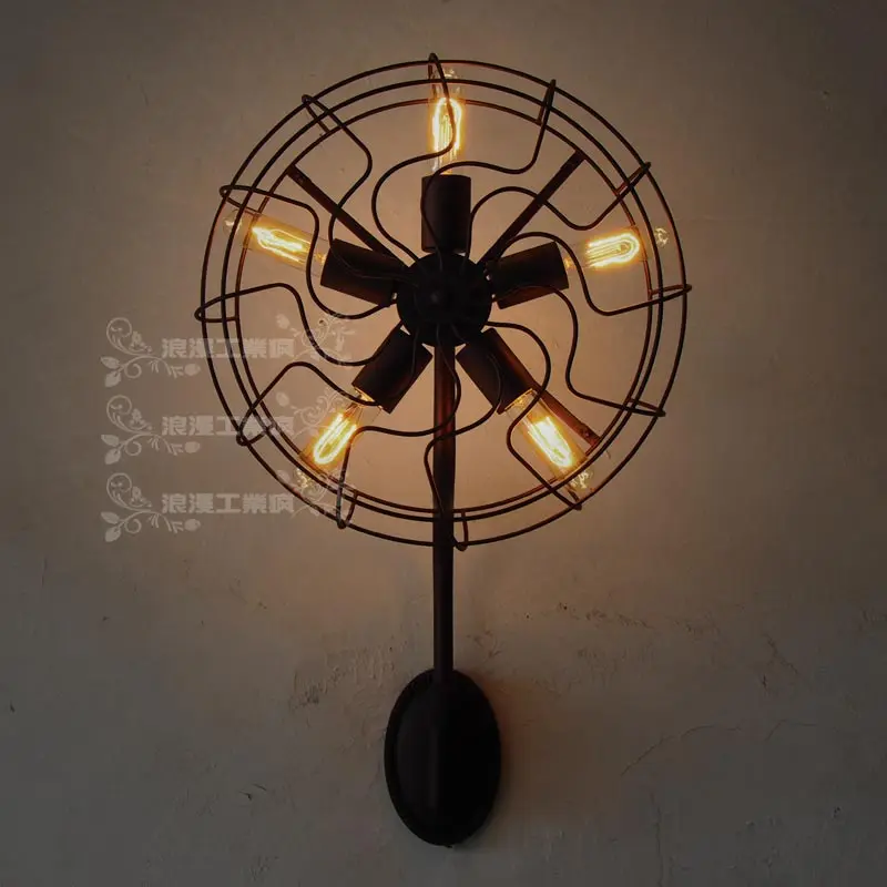 Rh loft american vintage fan wall lamp|wall lamp|american vintage wall ...