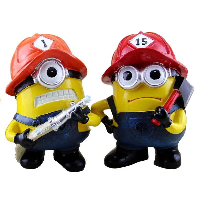 Cartoon Cute Money Box Minions Model Coin Piggy Bank Resin Money Saving ...