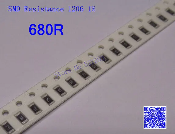 1206 Smd Resistor 680 Ohm 680r 1% 1/4w Chip Resistor 500pcs/lot ...