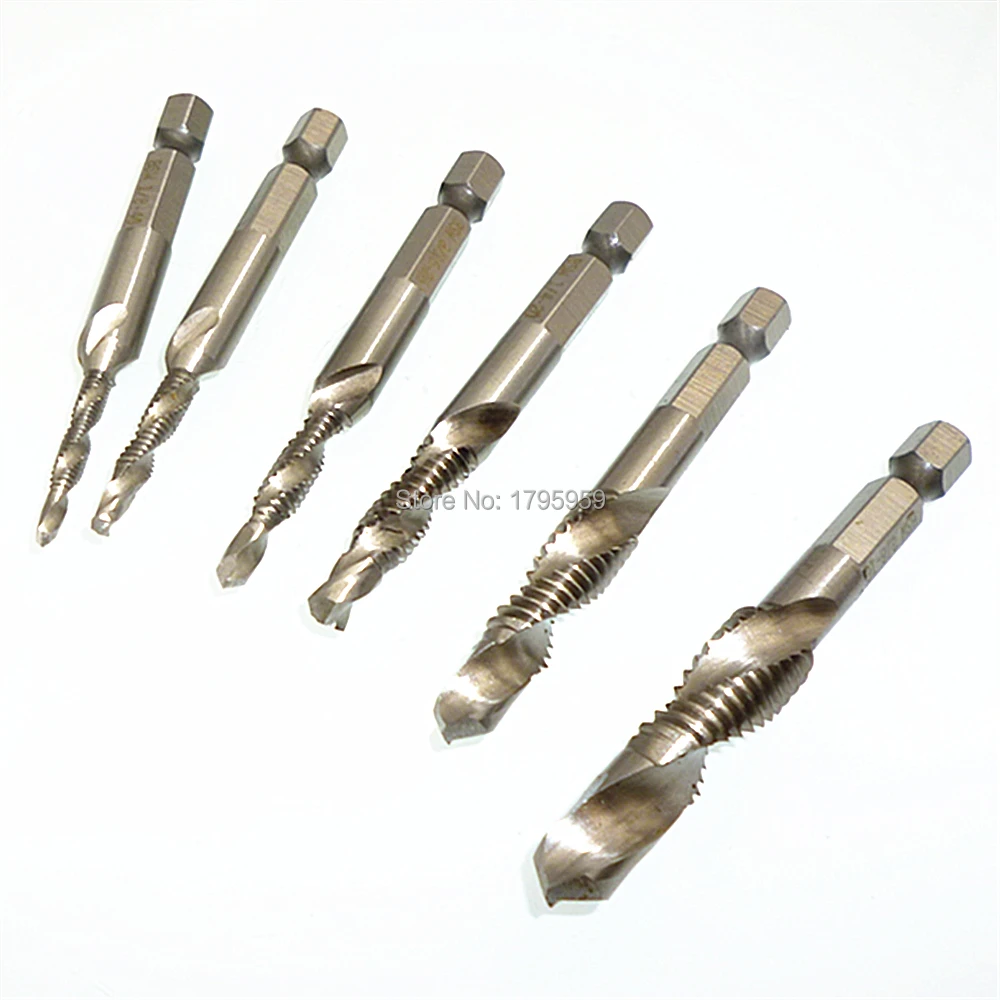 6pcs HSS Tap Bit Combination Drill Set 1 8 5 32 3 16 1 4 5 16 3 8 6pcs-hss-tap-bit-combination-drill-set-1-8-5-32-3-16-1-4-5-16-3-8