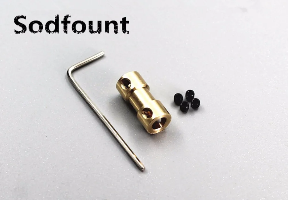 100PC-Copper-Motor-Couplings-Axle-fittings-Adaptor-Motor-Connector ...