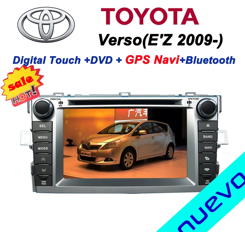 Special Toyota Verso Car DVD GPS Navigation with Bluetooth Radio USB SD ...