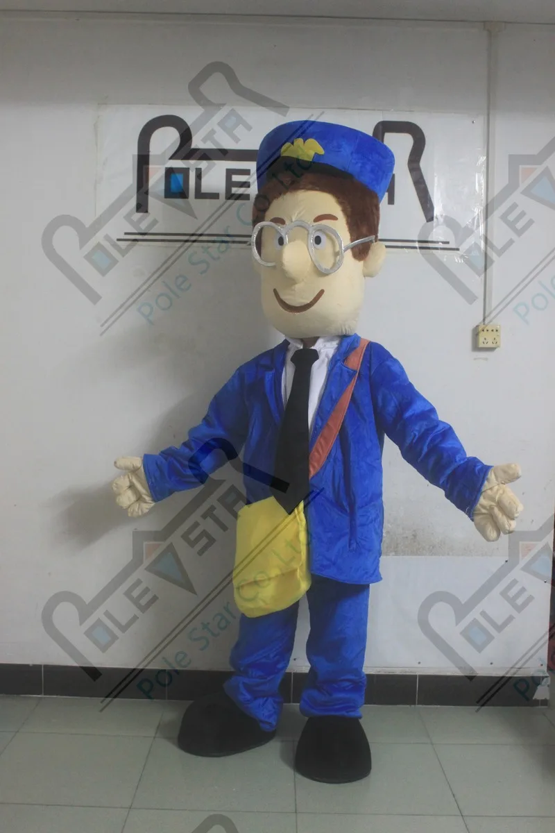 New Postman Pat Mascot Costume Hot Sale Post Man Costume Yellow Bag Man ...