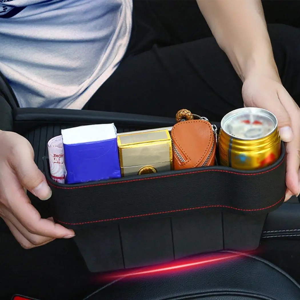 Car Quilted Storage Box Gap Storage Case Organizer box, coin box, cup ...