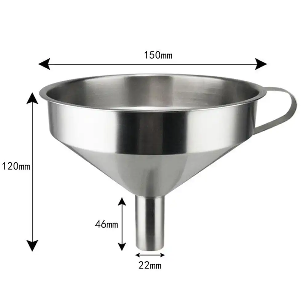 Large funnel stainless steel metal wine funnel fuel funnel large extra ...