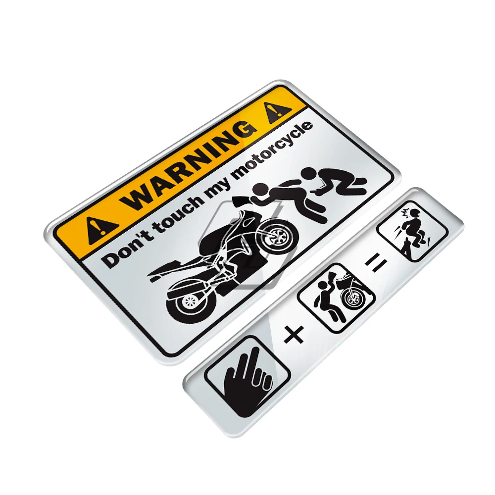3d Warning Sticker Dont Touch My Motorcycle Tank Sex Decal Resin Spoof