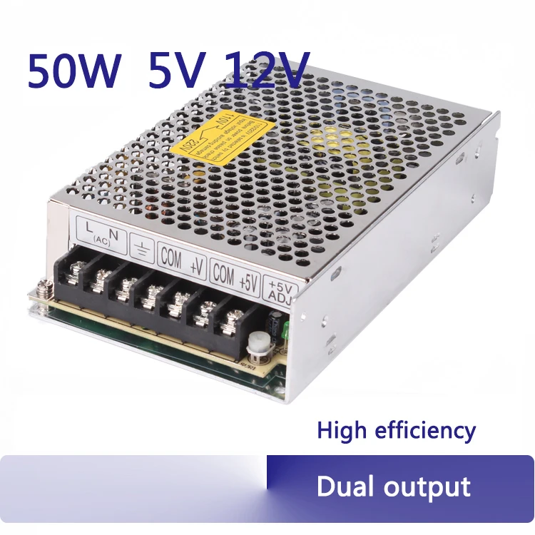 dual output 50W 5v 12v; 5V 24V switching output power supply 5Volt ...