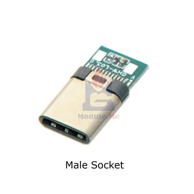 24pin USB 3.1 Type C Male Plug Female Socket Connector Module SMT Type ...
