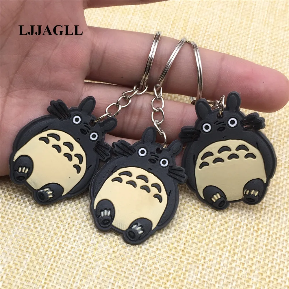 5pcs/lot PVC Cartoon Cute Totoro 2d Pokemon 32*41mm Key Chain llavero ...