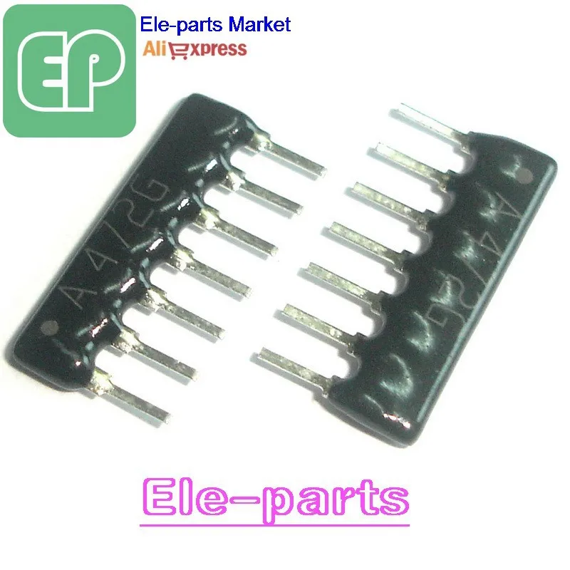 200-PCS-A09-472-SIP-9-A472G-472-4-7K-Ohm-4K7-8-Commoned-Resistor ...