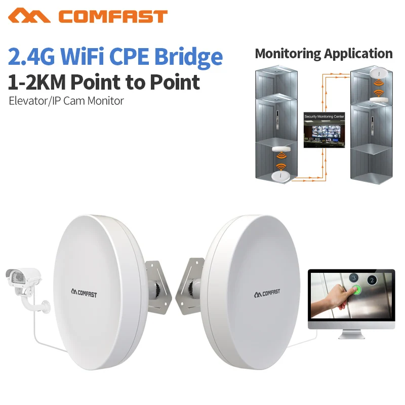 1-2km 2.4ghz 300mbps Outdoor Cpe Wireless Wifi Repeater Extender Router ...