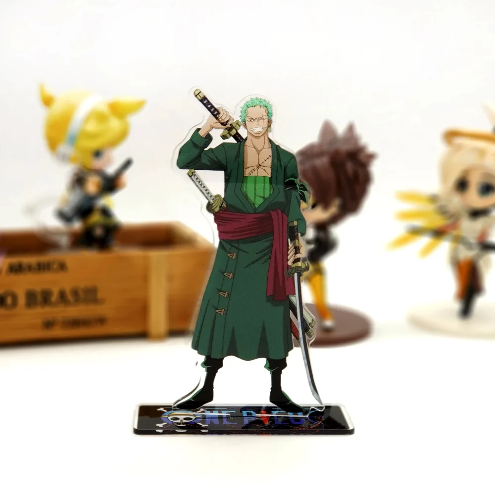 Get it Now One Piece Luffy Zoro acrylic stand figure model plate holder ...