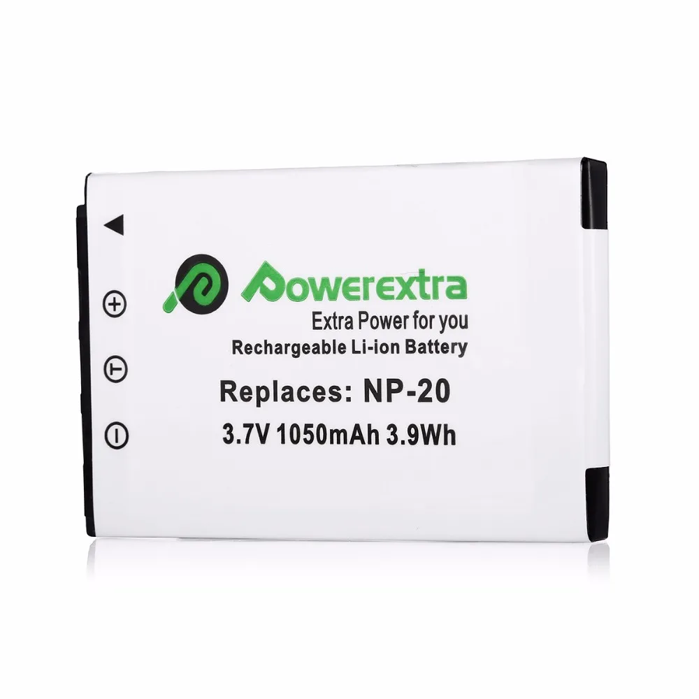Powerextra 3pcs NP 20 1050mAh 3.7v Battery Lithium Camera Battery For ...