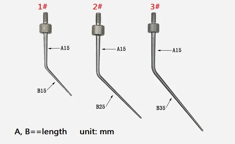 3 5pcs M2.5, Dial gauge probe, needle tip probe for dial indicator ...