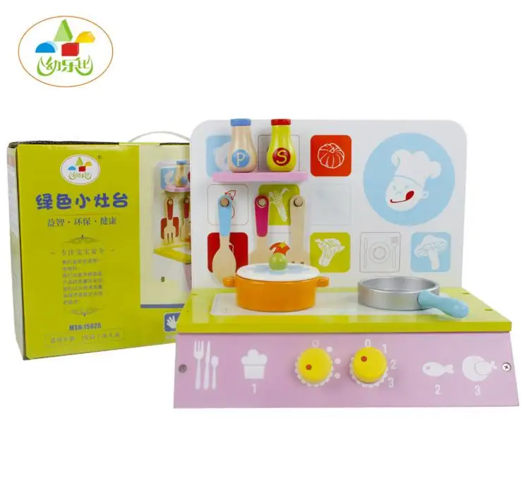 Big size Brand kid's wooden kitchen toys with cooking bench and pot ...