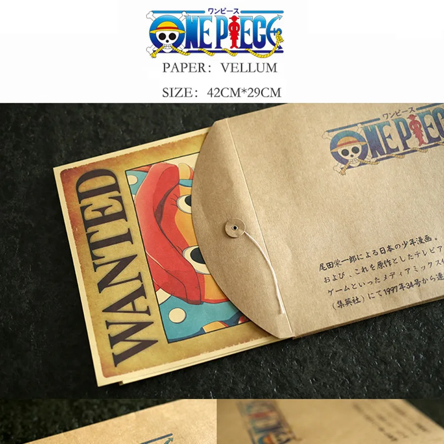 Newest ONE PIECE Toy Vellum Wanted Craft Print 9 Pcs/set Luffy Shanks ...