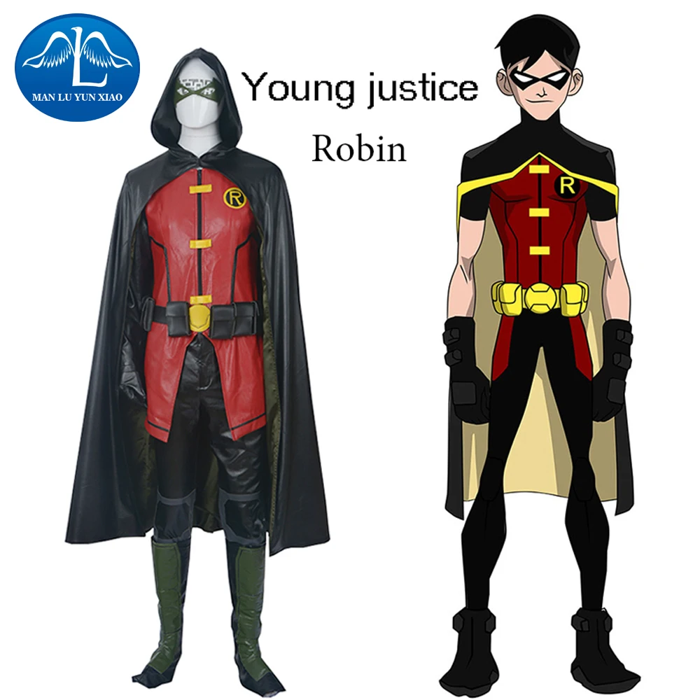 Aliexpress.com : Buy Justice League Robin Cosplay Costume Men Adult ...
