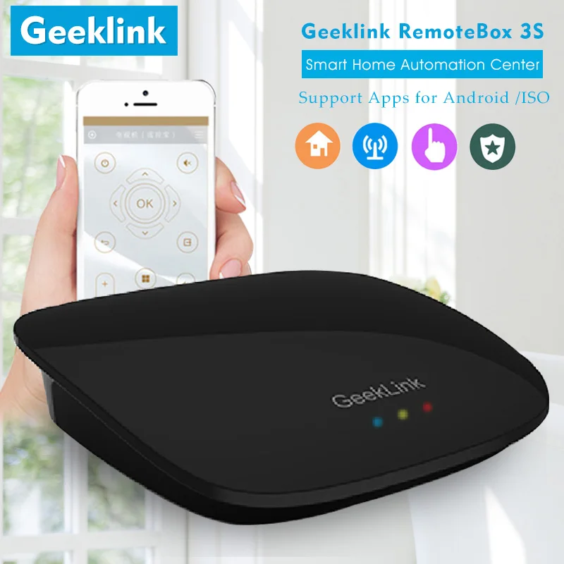 Geeklink RemoteBox 3S Home Automation Intelligent WiFi IR RF Smart Home Center for iPhone 7 ...