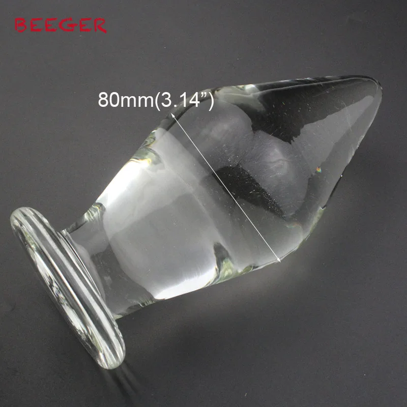 Super Big 80mm(3.15") Diameter Glass Butt Plug, Real Erotic Toys Sex ...