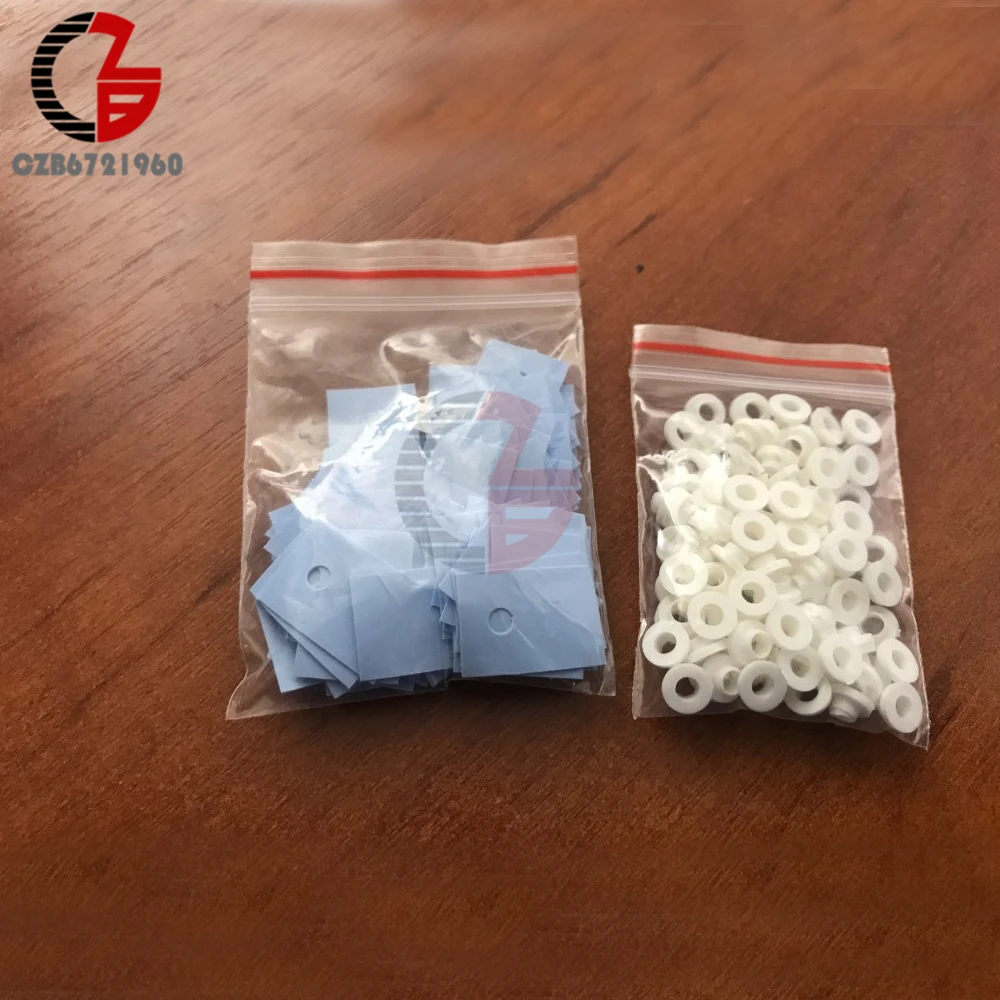 100Pcs TO-220 Transistor Plastic Washer Insulation Washer + 100Pcs TO ...
