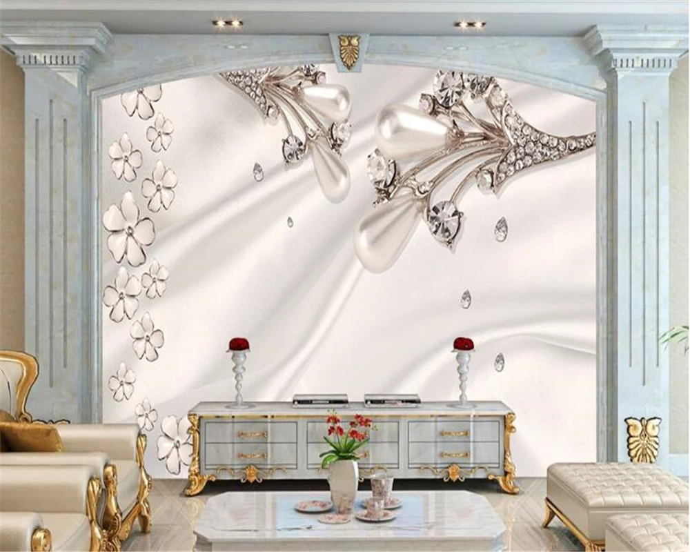 Beibehang behang Papel de parede 3d mode luxus schmuck diamant foto ...