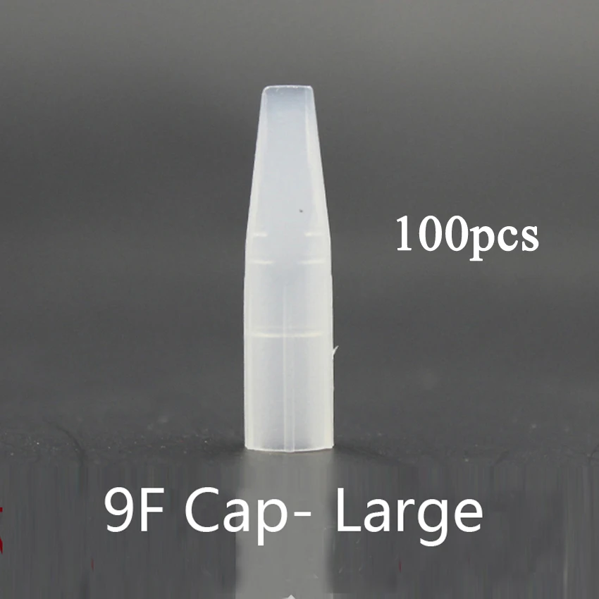 100pcs 9F Needles Caps Microblading Tattoo Machine Needle Tips Caps ...